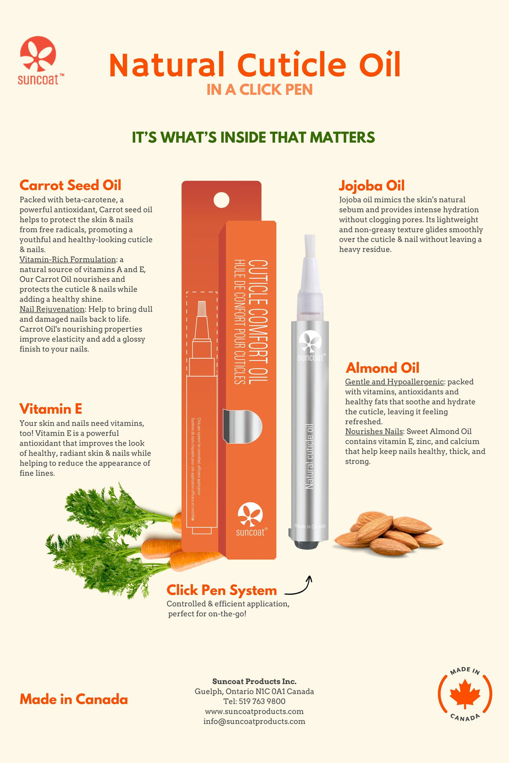 Natural Cuticle Oil in a click pen – Suncoat Products